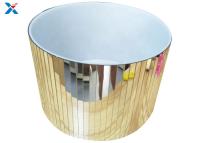 China Rose Packaging Acrylic Flower Box Mirror Storage Round Luxury Gift ROHS Certificated for sale