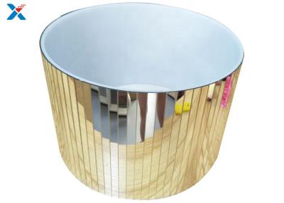 China Rose Packaging Acrylic Flower Box Mirror Storage Round Luxury Gift ROHS Certificated for sale