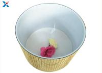 China Rose Packaging Acrylic Flower Box Mirror Storage Round Luxury Gift ROHS Certificated for sale