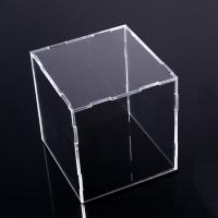 China Square Counter Acrylic Display , Case Plastic Stand Clear Storage Box Jars With Lids for sale