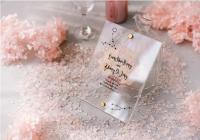 China acrylic invitation magnetic wedding and envelope card double layers flower for sale