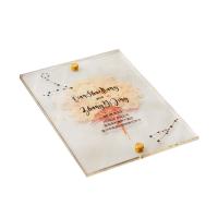 China acrylic invitation magnetic wedding and envelope card double layers flower for sale