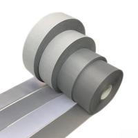 China 2.5cm Silver Grey Reflective Elastic Tape with R>330 cd/(lx.m²) Brightness for Safety Vests and Workwear for sale