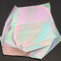 China 140cm Width Glow in Dark Reflective Fabric - EN ISO 20471 Certified Iridescent Hologram Luminous Material for sale