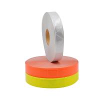 China High Visibility Custom Printed PVC Reflective Safety Tape 5cm-140cm Width, CE EN471 Certified, 200m/Roll for sale