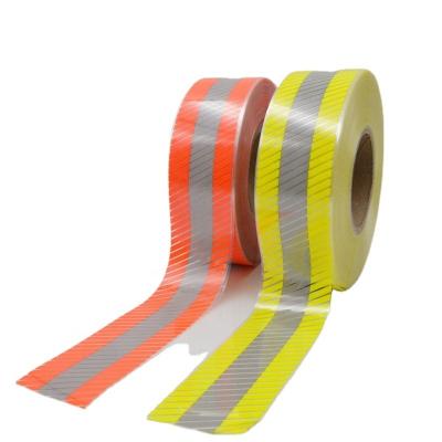 China Hi-Vis Heat Press Transfer Vinyl Reflective Tape - 1m x 50m Roll with 420cd Reflectivity for Safety Clothing for sale