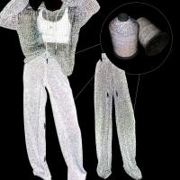China 140cm Wide Polyester Grey Reflective Safety Tape with 420cd/lx.m² Reflectivity for Clothing and Workwear for sale