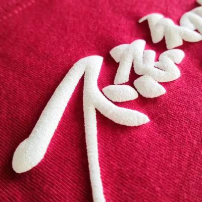 China 3D Puff Silicone Heat Transfer Labels 50cm x 25m Roll with 0.12-0.18mm Thickness for Garment Branding for sale