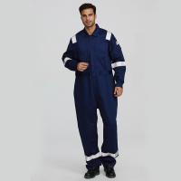 China 220g/m² Cotton Fire-Resistant Coverall with EN 20471 Class 3 High Visibility and Multiple Pockets for Industrial Safety for sale