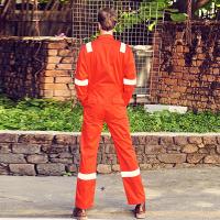 China Flame Retardant Hi-Vis Protective Coverall 220g/m² with EN11611/EN11612 Certification and Reflective Safety Tape for sale