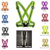 China Fluorescent Yellow Green Pink Reflective Safety Vest with 5cm Adjustable Belt for Highway Workers for sale