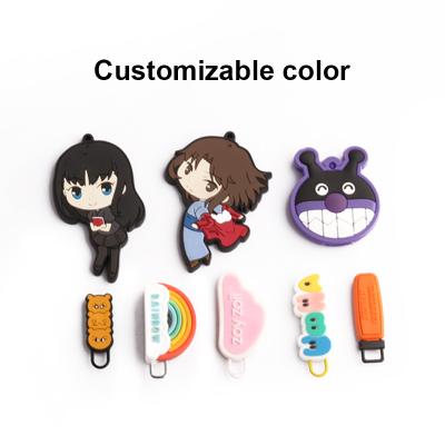 China Custom Rubber Silicone PVC Zipper Pullers #3 #5 #8 #10 with Logo for Clothing and Bags for sale