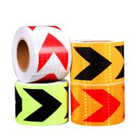 China Black Yellow PVC Reflective Safety Tape 50mm x 50m High Visibility EN ISO 20471 Certified for Vehicle Warning for sale