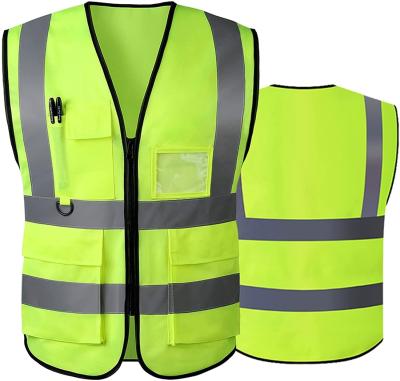 China Class 1-4 ANSI Reflective Safety Vest with Zipper Closure - 0.2-0.3kg Polyester Mesh for Bike Riding and Construction for sale