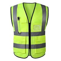 China Class 1-4 ANSI Reflective Safety Vest with Zipper Closure - 0.2-0.3kg Polyester Mesh for Bike Riding and Construction for sale