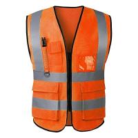 China Class 1-4 ANSI Reflective Safety Vest with Zipper Closure - 0.2-0.3kg Polyester Mesh for Bike Riding and Construction for sale