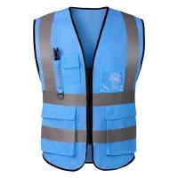 China Class 1-4 ANSI Reflective Safety Vest with Zipper Closure - 0.2-0.3kg Polyester Mesh for Bike Riding and Construction for sale