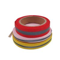 China 25mm & 15mm Red Reflective Nylon Webbing Straps with 380cd Reflectivity for Safety Uniforms and Industrial Applications for sale