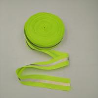 China 2 Inch Fluorescent Green Reflective Tape Strips for Stairs Clothing Luggage Sew On 380cd for sale