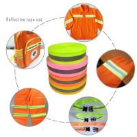 China 2 Inch Fluorescent Green Reflective Tape Strips for Stairs Clothing Luggage Sew On 380cd for sale