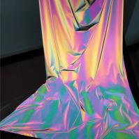 China Iridescent Rainbow Reflective Fabric - 140cm Width, 330 cd/(lx.m²) Brightness, EN20471 Certified Safety Material for sale
