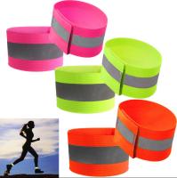 China Custom Reflective Armbands 5cm x 33cm for Running Cycling Safety - EN20471 Certified Adjustable Elastic Strips for sale