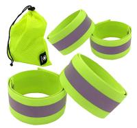 China Custom Reflective Armbands 5cm x 33cm for Running Cycling Safety - EN20471 Certified Adjustable Elastic Strips for sale