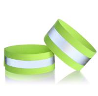 China Custom Reflective Armbands 5cm x 33cm for Running Cycling Safety - EN20471 Certified Adjustable Elastic Strips for sale