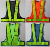 China High Visibility Reflective Safety Vest with LED Lights - 0.9mm Polyester, 500m Visibility, S-XXXL Sizes for sale