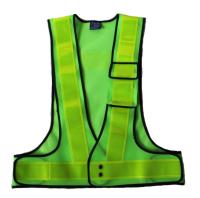 China High Visibility Reflective Safety Vest with LED Lights - 0.9mm Polyester, 500m Visibility, S-XXXL Sizes for sale