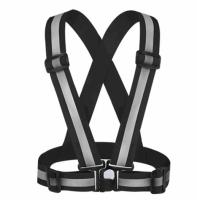 China High Visibility Reflective Safety Vest with LED Lights - 0.9mm Polyester, 500m Visibility, S-XXXL Sizes for sale