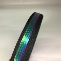 China Custom Reflective Rainbow Webbing Strap 50 Yards/Roll - Polyester Nylon Cotton Material for Bags Garments Safety Equipment for sale