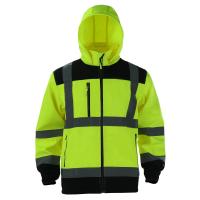China ANSI 107-2015 Certified Reflective Safety Jacket 3XL 4XL with 5cm Hi-Vis Strips, Waterproof Windproof for sale