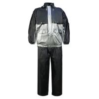 China Silver Reflective Cycling Rain Jacket with Waterproof Taped Seams and Adjustable Hood for Adult Safety Wear for sale