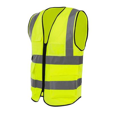 China EN471 Class 2 Reflective Safety Vest with 5cm Tape - Adjustable Zipper/Velcro Closure in Multiple Sizes for sale