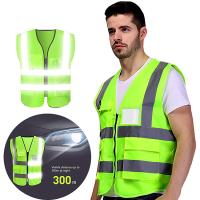 China EN471 Class 2 Reflective Safety Vest with 5cm Tape - Adjustable Zipper/Velcro Closure in Multiple Sizes for sale