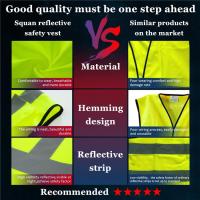 China EN471 Class 2 Reflective Safety Vest with 5cm Tape - Adjustable Zipper/Velcro Closure in Multiple Sizes for sale
