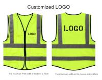 China EN471 Class 2 Reflective Safety Vest with 5cm Tape - Adjustable Zipper/Velcro Closure in Multiple Sizes for sale