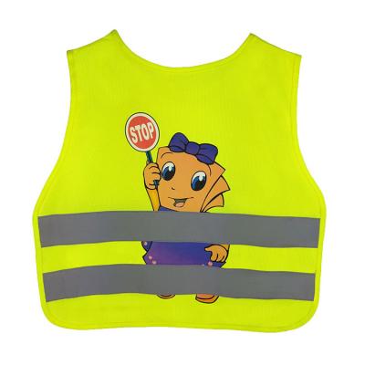 China Kids Reflective Safety Vest 120gsm Polyester with 5cm Reflective Tape EN471 Class 2 Certified for sale