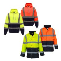 China EN471 Certified 300D Oxford Hi Vis Safety Jacket with Detachable Sleeves - Waterproof Reflective Construction Wear for sale