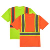 China EN471 Class 2 Certified High Visibility Work T-Shirt - 100% Polyester Quick-Dry Microfiber Safety Shirt for sale