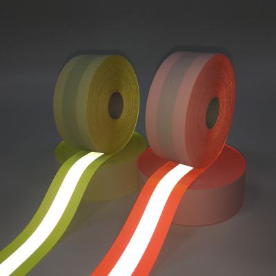 China Custom Silver Waterproof Flame Retardant Reflective Tape Fabric for Safety Clothing 5cm for sale