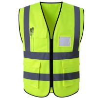 China EN471 Class 2 High Visibility Safety Vest with 5cm Reflective Tape - Adjustable Unisex Design for Construction & Traffic for sale