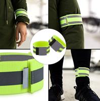 China Fluorescent Orange Reflective Armbands 5cm Width with 250-330cd/lx.m² Coefficient for Running Safety for sale
