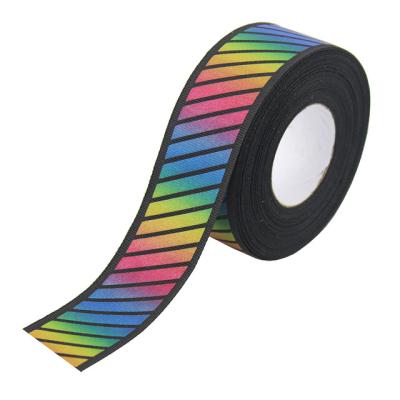 China Shoulder Adjustable Running Reflective Strap Orange Colorful Rainbow Webbing for sale