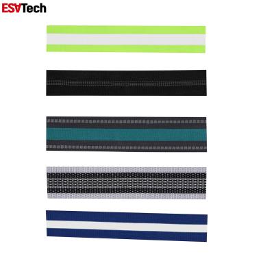 China ESATECH 3 Inch Polyester Reflective Tape 20mm 25mm 30mm Width for Safety Clothing and Accessories for sale