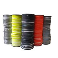 China High Visibility Reflective Piping Yarn Edge Braid Trim Tape 0.24mm Thickness 1cm Width EN471 Certified Safety Fabric for sale