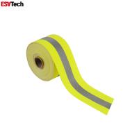 China Cotton Backing Flame Retardant Reflective Tape 5cm-100cm Width EN20471 Certified Safety Wear Material for sale