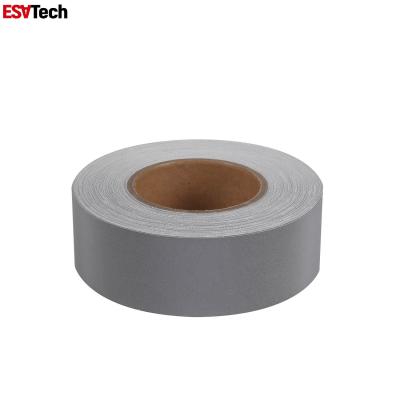 China 9910 Silver Industrial Wash Fabric 100% Polyester 0.3-155cm Width R=500cd/lx.m² Reflective Safety Material for sale