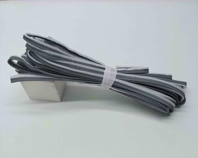China Reflective Sew-On Safety Fabric Trim Tape 350-420cd Brightness EN471 Class 2 Iridescent Neon Holographic for sale